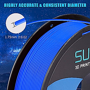 PLA+ 3D Printer Filament 1.75mm, SUNLU PLA Filament PRO, Dimensional Accuracy +/- 0.02 mm, 1 kg Spool, 1.75 PLA Plus, Blue+Red
