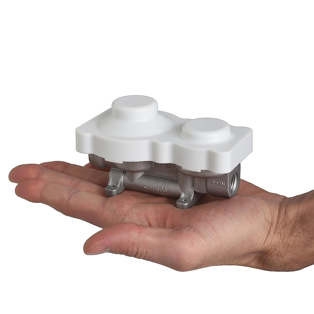 Flame King 160,000 BTU Vertical Mounted 2-Stage Propane LP Regulator for RVs, Vans, Trailers, Campers, 100LB Tanks, ASME Tanks, Generators