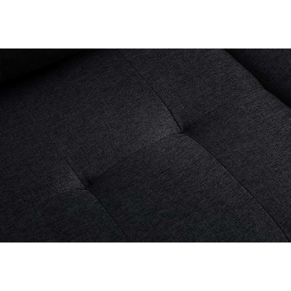 96" Sectional Sofa L-Shaped Couch with Chaise Lounge, Modern Corner Sofa Couch with Cup Holder and Pillows, 4-seat Sectional Sofa Cloud Couches for Living Room Apartment Office, Black