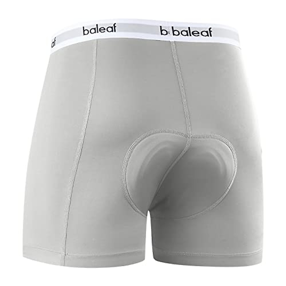 BALEAF Men's Cycling Underwear 4D Padded Bike Shorts Padding Road Biking Bicycle MTB Liner Shorts Spin Underpants, Grey L