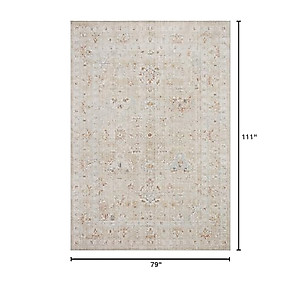 Loloi II Monroe Collection MON-05 Sand/Sunrise 6'-7" x 9'-3" Area Rug