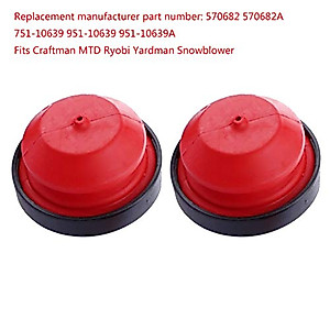 QHHVAIT 2 Pack 951-10639A Primer Bulb for Craftsman MTD Troybilt Snow Blower Thrower for 570682A 570682 751-10639 951-10639 Black