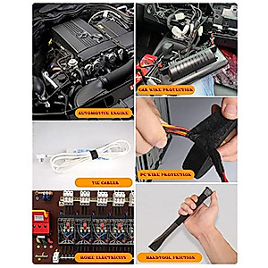 LLPT Wiring Harness Cloth Tape 5 Packs 3/4 Inch x 50 Ft Each Premium Fiber Wire Loom Wrapping Tape for Automotive Engine Electrical Protection (HC195)