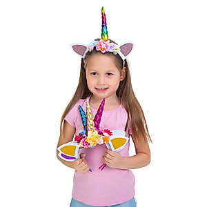 Create Your Own Unicorn Headband Girls Art & Craft Kit DIY Unicorn Fashion Headband Hair Accessories