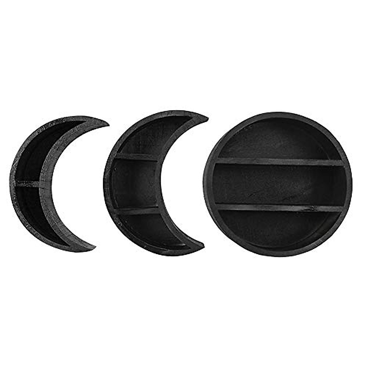 Moon Wall Shelf,Wooden Photos Floating Shelves Hanging Storage Display Shelf, Essential Oil Storage Shelf Display Rack,for Nursery, Bedroom, Living Room, Etc