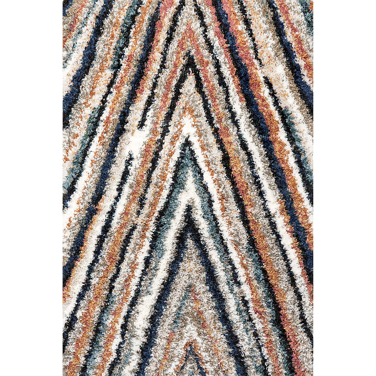 nuLOOM Katylnn Modern Mountain Shag Area Rug, 5x8, Multi