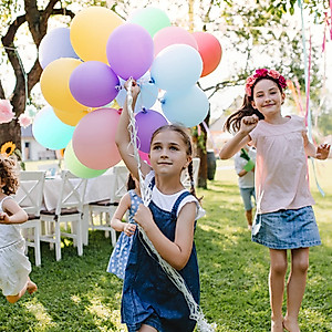 Pastel Balloons 12 Inch Assorted Color Macaron Balloons Rainbow Candy Color Balloon for Kid’s Birthday Party Baby Shower Easter Graduation Unicorn Party Supplies (120Pcs 10 colors)