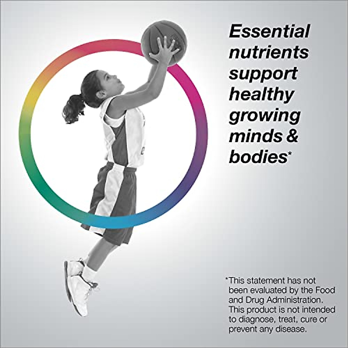 Rainbow Light Multivitamin for Kids, Vitamin C, Zinc, & B Complex, Support for Growing Minds & Bodies, Gluten Free, Vegetarian, Fruit Punch, 90 Tablets