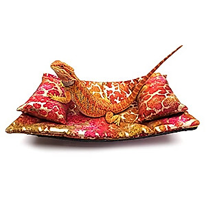 Chaise Lounge for Bearded Dragons, Tie Dye Golden Splash Fabric