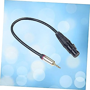 Vaguelly Stereo Headset Adapter to aux Female to Male Stereo Adapter mic Adapter Headset Converter Microphone Adapter Headphones Adapter XLR Adapter 3.5mm to XLR Cable Earphone