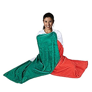 Mexican Flag Throw Blanket, Super-Soft Extra-Large Mexico Flag Blanket for Men, Women, Teens and Children, Cute Fleece Mexican Blanket (50in x 60in) Warm and Cozy Throw for Bed, Couch, or Traveling