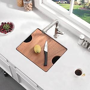 Stainless Steel Undermount Bar Sink Workstation-Bokaiya 13 Inch Undermount Wet Bar Sink 16 Gauge Single Bowl Small Bar Prep Sink with Cutting Board