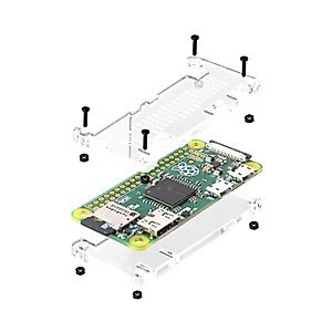 MakerSpot 8-in-1 Raspberry Pi Zero W Mega Pack (no PiZero Board) with 32GB Micro SD Card, 4-Port OTG USB Hub, Pin Headers, Mini HDMI Adapter, Transparent Acrylic Protector Cover Case & WiFi Dongle