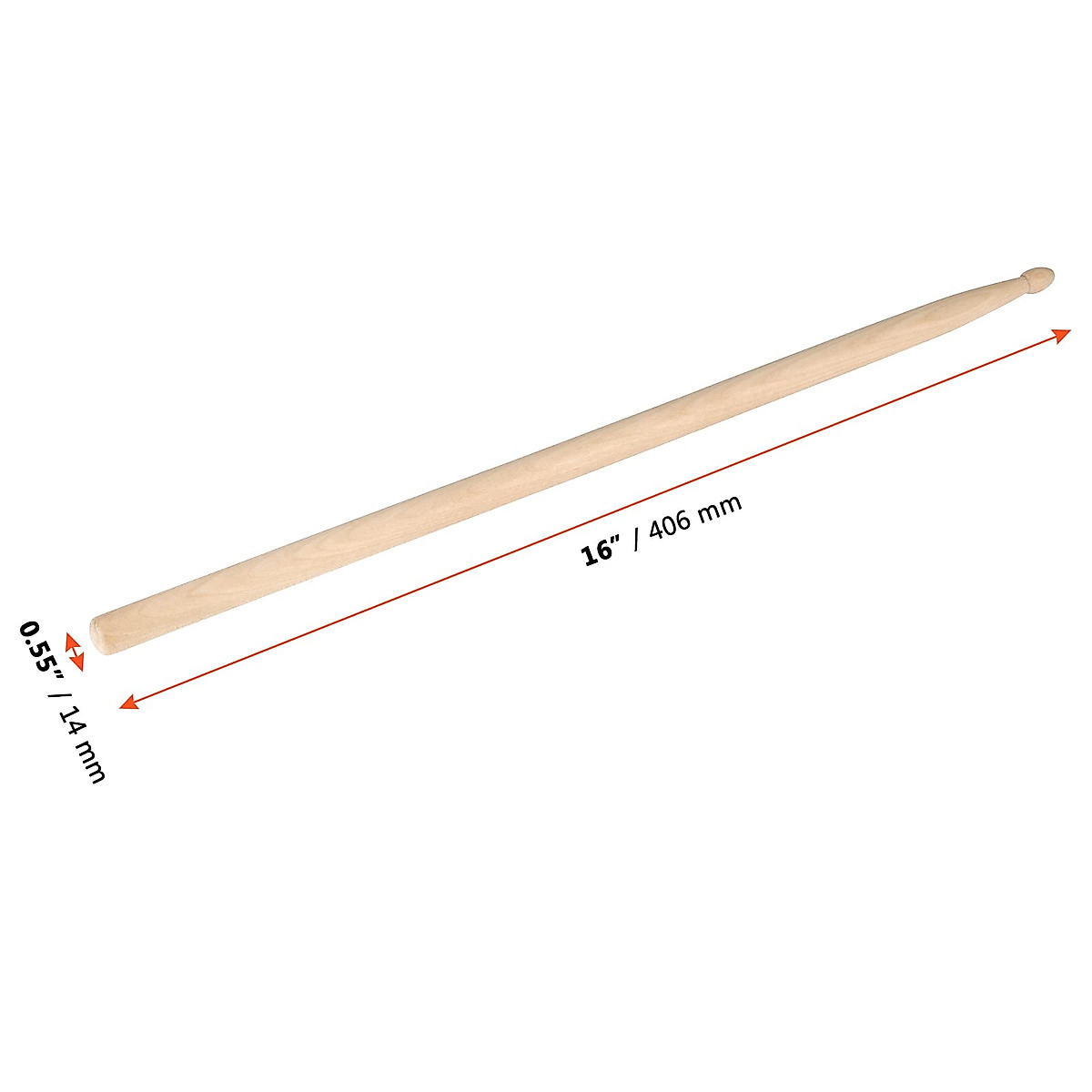 SINJEUN 24 Pairs 5A Drum Sticks, Classic Maple Wood Drum Sticks, 5A Wood Tip Drumstick for Beginners, Students and Adults