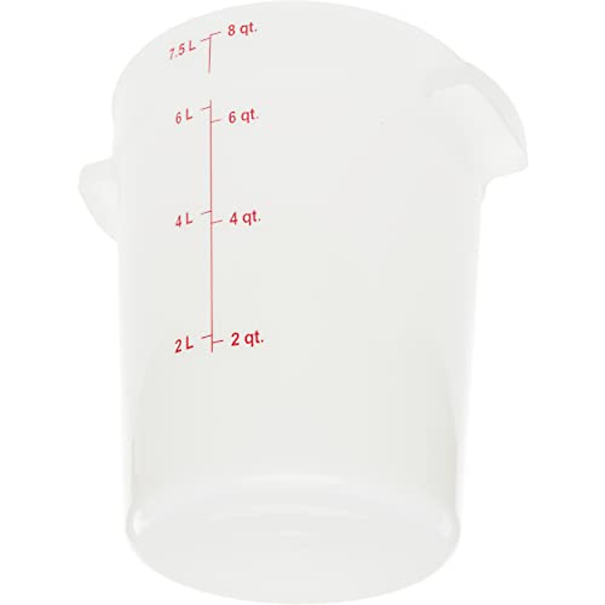 Carlisle FoodService Products CFS StorPlus Plastic Round Food Storage Container, 8 Quart, White, (Pack of 12)