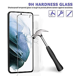 Ferilinso [4 Pack] 2 Pack Screen Protector for Samsung Galaxy S21 5G, [NOT Fit S21+Plus], with 2 Pack Camera Lens Protector [100% Support Ultrasonic Fingerprint Unlock-Super Fast] [Case Friendly]