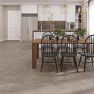 Luxury Vinyl Flooring Tiles by Lucida USA | Peel and Stick Floor Tile for DIY Installation | Sample Decorative-Look Plank | Cement | BaseCore | 6 inch x 12 inch