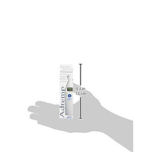 ADC Temple Touch Digital LCD Fever Thermometer, Non Invasive and Quick Read, Suitable for Babies, Newborns, Kids, and Adults, Adtemp 427, White