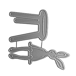 J56JIW2jjsim Cute Easter Bunny Metal Cutting Die for DIY Paper Art Crafts Photo Album Decor Metal die cuts for Card Making Crafting Invitation Scrapbooking