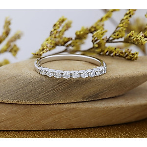 Dazzlingrock Collection 0.25 Carat (ctw) 18k Diamond Ladies Anniversary Wedding Band Enhancer Guard 1/4 CT, White Gold, Size 5