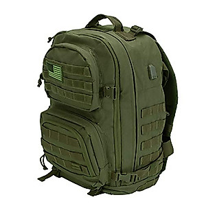Rockland Military Tactical Laptop Backpack, Green, Large
