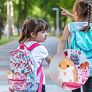 20 Pieces Small Hamster Plush Animals Cute Hamster Plush Stuffed Animal Small Stuffed Doll Keychain Key Holder Bag Pendant Party Favor for Kids Birthday Party Favors DIY Home Decor (Light Brown)