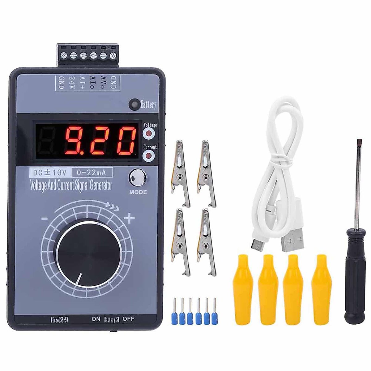 LANTRO JS Digital Voltage Current Signal Generator Transmitter Analog Simulator,Hand-Held, 0-10V, 0-22mA