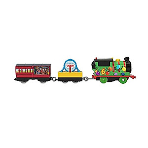 Thomas & Friends Motorized Toy Party Train Percy Battery-Powered Engine for Preschool Kids Ages 3+ Years