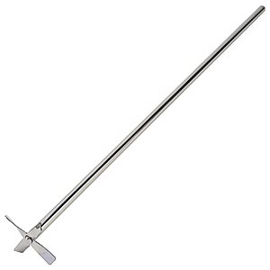 ONiLAB 18900071 316L Stainless Steel 4 Bladed Propeller Stirrer ，50 mm Stirrer Diameter, 8 mm Shaft Diameter, 400 mm Shaft Length