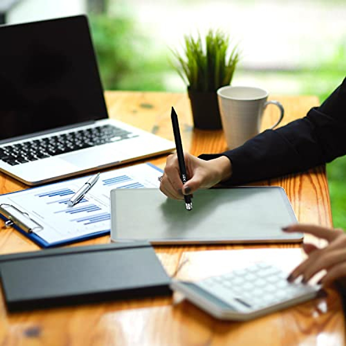 Tek Styz Pro Stylus Capacitive Pen Upgraded Works for Bose SoundSport with Custom High Precision Touch Full Size 3 Pack! (Black)