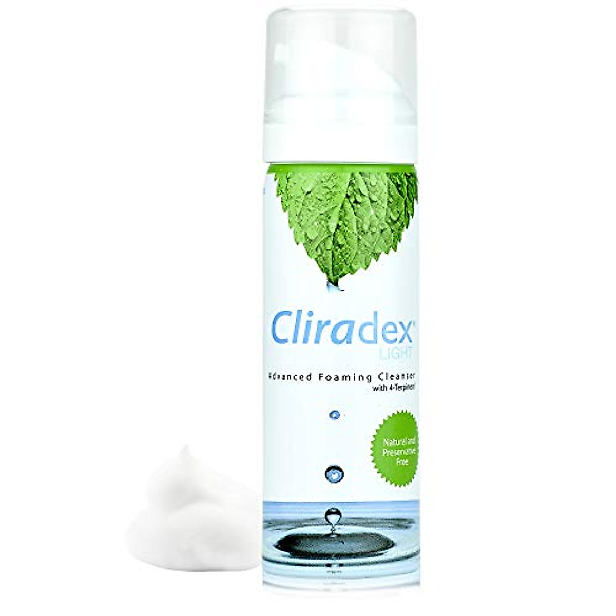 Cliradex Foam - Gentle Eyelid Cleanser & Eyelash Conditioner | Daily Facial Cleanser & Safe Solution for Eyelid Hygiene - 1.5oz 4-Terpineol Formula