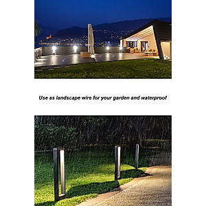 NorthPada 180 Feet 18/2 Core 18 AWG 2 Conductor Copper Electronic Electrical Landscape Wire Stranded PVC Waterproof Insulated Cable 5V 9V 12V 24V 120V 240V Two Cord for LED Lamp Automotive Outdoor