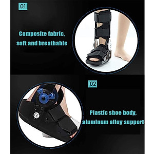 Walking Boot Fracture Boot for Broken Foot Adjustable and Breathrable Foot Support Stabilizer Orthotic Sleeping Immobilizer for Achilles Tendon Surgery Ankle Fractur Sprains Ankle Brace for Women & Me