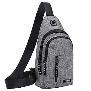 Multipurpose Strap Bag - Crossbody Backpack With Headphone Hole Hiking Backpack Shoulder Bag For Men & Women