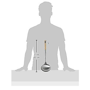 Tablecraft Wok Spoon with Bamboo Handles, 16", Brown