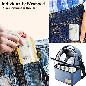 Tebery 30 Pack Extra Large Disposable Toilet Seat Covers, Lovely Bee Printed Potty Seat Covers for Toddlers, Kids, and Adults - Waterproof, Portable, Individually Wrapped for Travel