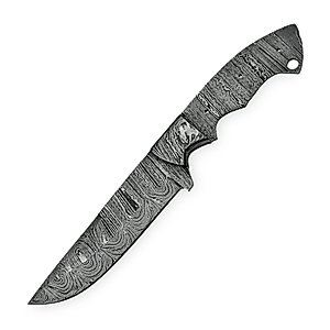 Poshland BB-7002 Damascus Steel Blank Blade as Knife Making Supplies Handmade (BB-7006)