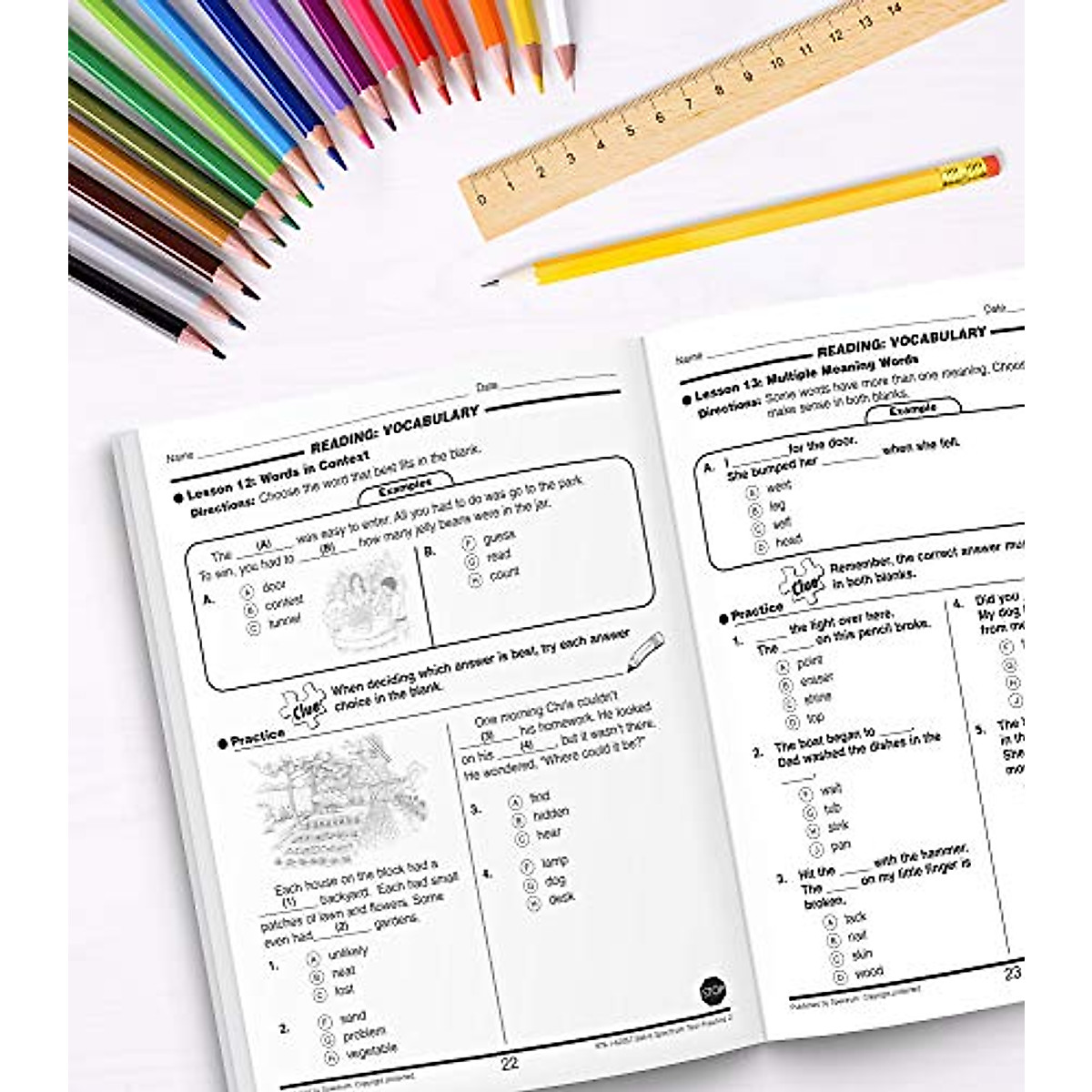 Spectrum Test Prep Grade 2 Workbook, Ages 7-8, Reading Comprehension, Language Arts & Math Workbook, Grammar, Vocabulary, Addition, Subtraction, Writing Practice Tests, 2nd Grade Test Prep Workbook