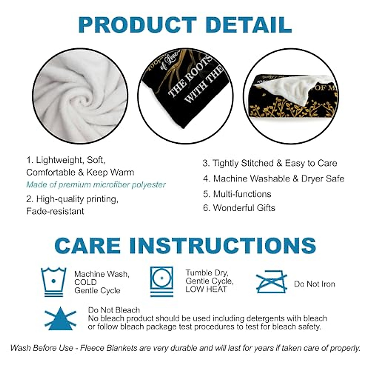 MUCHNEE 50th Anniversary Blanket Gifts, Gift for 50th Wedding Anniversary, 50 Golden Wedding Anniversary Couple Gifts for Husband Wife Dad Mom Grandparents Blanket Throws 60"x50", 50 Years of Marriage