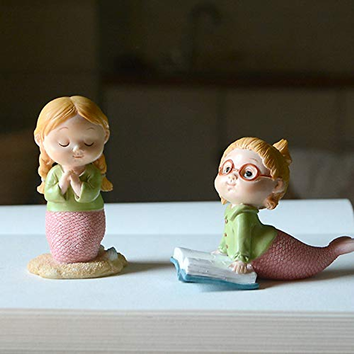 Gemmia Fairy Garden Mermaid Figurine- Praying Mermaid