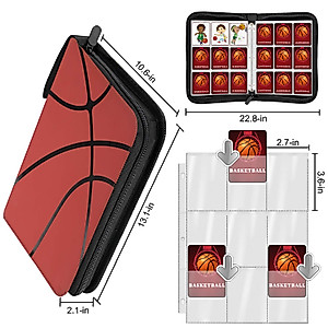 900 Pockets Basketball Card Binder Sleeves for Basketball Trading Cards, Carring Case with Basketball Card Sleeves Album Card Holder Protectors for Football Baseball Sports Card