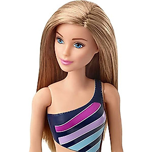 Barbie Doll, Blonde, Wearing Colorful Cut-Out Swimsuit, for Kids 3 to 7 Years Old