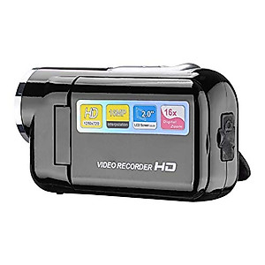 Digital Camera 16MP Compact Camera with LCD Screen Vlogging Video Camera Auto Focus Digital Point and Shoot Time Lapse Camera 4X Digital Zoom for Kids,Students, Teens, Black