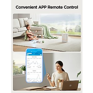 GoveeLife Smart Humidifier for Bedroom Large Room, 4.5L Cool Mist Top-Fill Humidifiers with Scent Diffuser & Night Light, Voice & App Control, Dual 360° Rotation Nozzles, Handle Design, Auto Shut Off