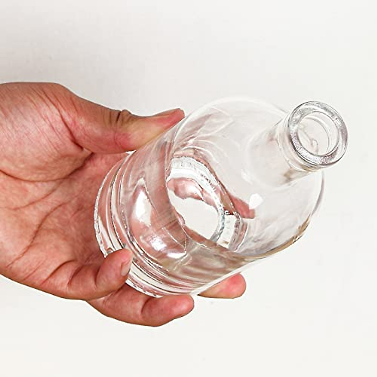 Danmu 12 Pack Glass Bottles, 12.6oz Hot Sauce Bottles,Glass Bottles with Lids,Wine Bottles,Sauce Bottles,Shrink Capsules Included,375ml Glass Bottles for Decorations, Party Favors