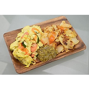 Pacific Merchants Acaciaware 10.5-by 7.25-by .75-Inch Acacia Wood Rectangle Serving Tray, 1 EA