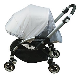 KIDLUF Mosquito and Bug Net for Baby Strollers, Bassinets, Cradles and Car Seats – Insect Net Safe Mesh White Buggy Cover for Pushchairs, Prams, and Carrycots