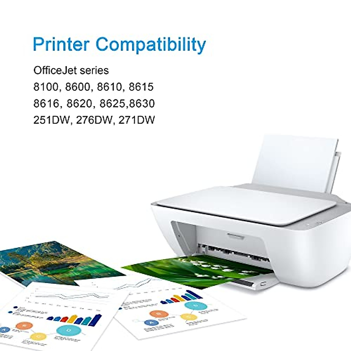 950XL and 951XL Ink Cartridges Combo Pack Compatible for HP 951XL Ink Cartridges Combo Pack use for HP Officejet Pro 8600 8610 8615 8620 8625 276dw 251dw, High Yield (4 Pack)