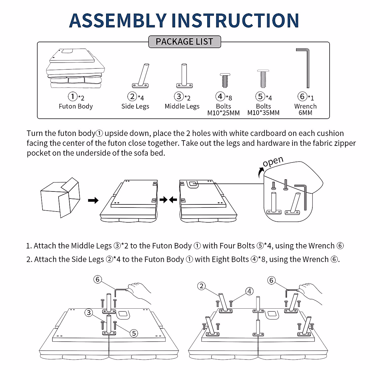 Opoiar Futon Sofa Bed Linen Convertible Memory Foam Couch Bed, Modern Sleeper Sofa for Living Room w/Removable Armrests, Futon Sets for Compact Living Spaces Offices Apartments Dorm Bonus Room,Grey