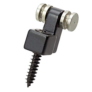 RuiLing 1 Pair Black Electric Guitar Roller String Tree Retainer,Bass String Guides with Screws Electric Guitar Accessories